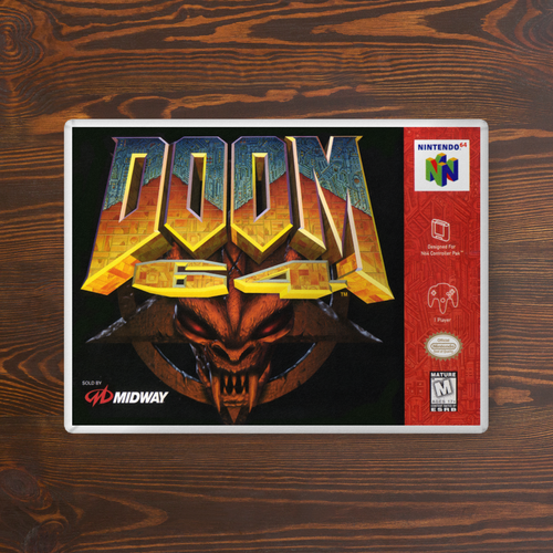 Doom 64 Nintendo 64 box art plush pillow | eBay