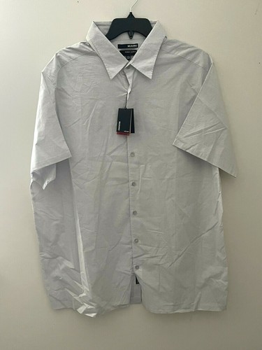 MURANO Modern Comfort Button Front Lt Gray Color Shirt Sizes: XLT, 3X ...