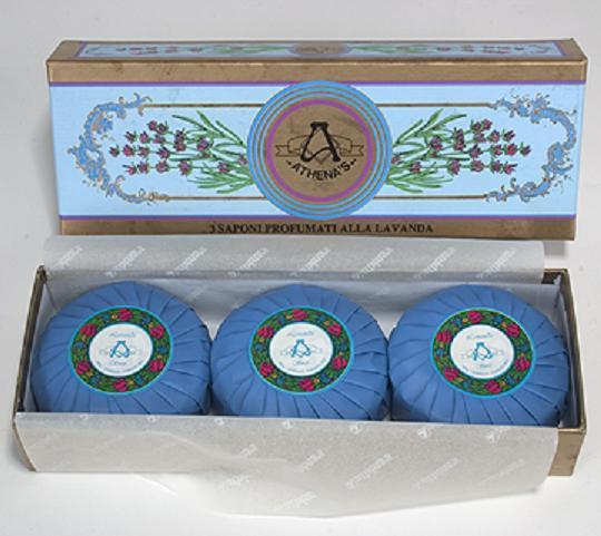 Italy's ATHENA'S SOAP SET Boxed 3-100g PLEATED Bath Bars - Choice of 3 ...