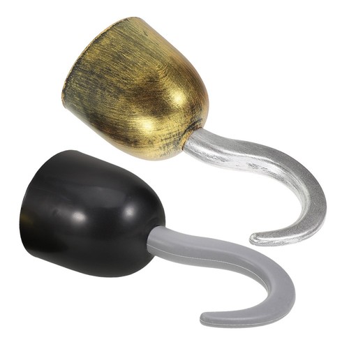 2 Pcs Pirate Hook Toy Photo Prop Hand Hooks Baby Adult Kids Accessories ...
