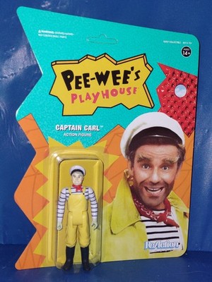 PEE WEE'S PLAYHOUSE CAPTAIN CARL SUPER 7 REACTION FIGURE PHIL HARTMAN ...