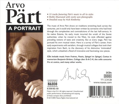 ARVO P„RT: A PORTRAIT NEW CD 636943818220| eBay