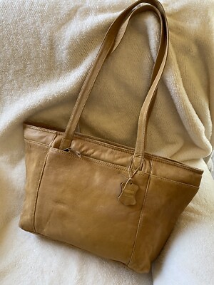 Vintage/Retired Canyon Outback Genuine Tan Leather Purse Tote Bag All ...