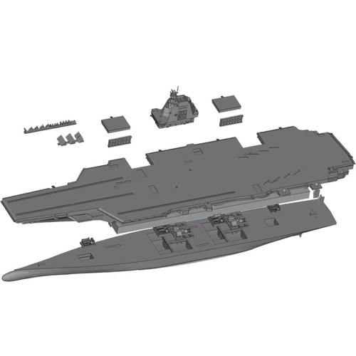 3D Printed 1/700/1250/2000 China Type 003 Aircraft Carrier Fujian Ship ...