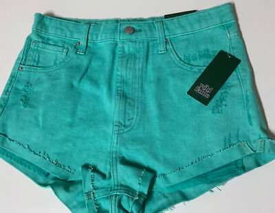 🧷 Women's Super-High Rise Cheeky Jean Shorts - Wild Fable™ Size 6 AQUA ...