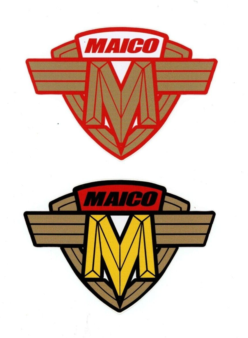 MAICO Motorcycles CREST Racing Stickers / Decals die cut lot of 2 | eBay
