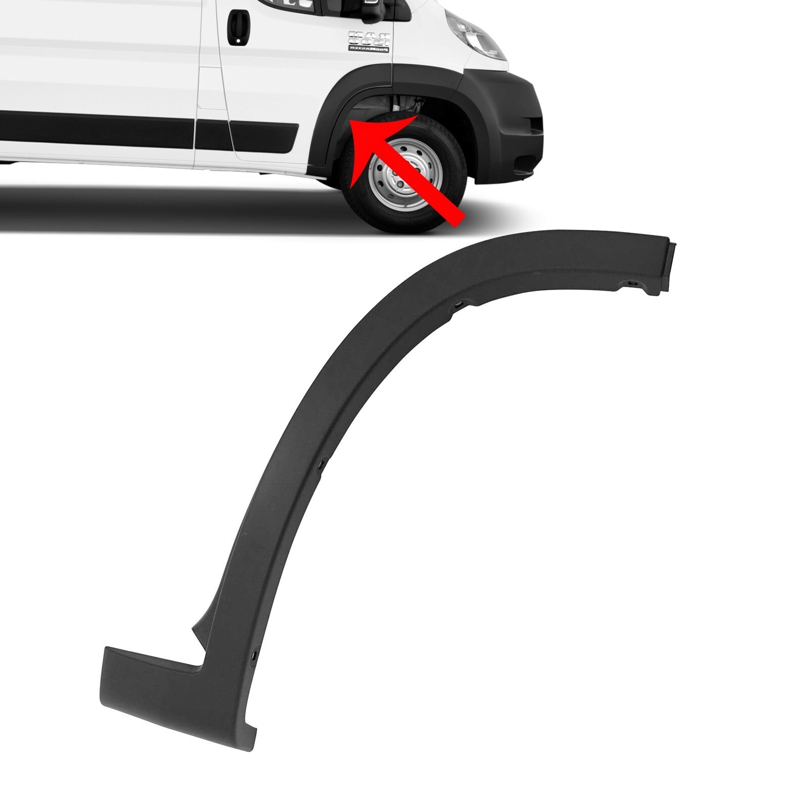 FOR DODGE RAM PROMASTER 2019-2025 FRONT DOOR MOLDING FENDER FLARE TRIM ...