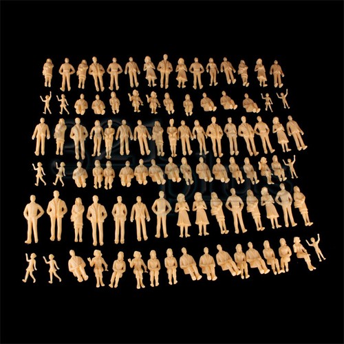 100 pcs G Scale Architectural Human Figures Sitting Standing 1:25 1:24 ...