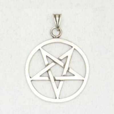Inverted Pentagram Pewter Occult Pagan Silver Pendant Jewelry | eBay