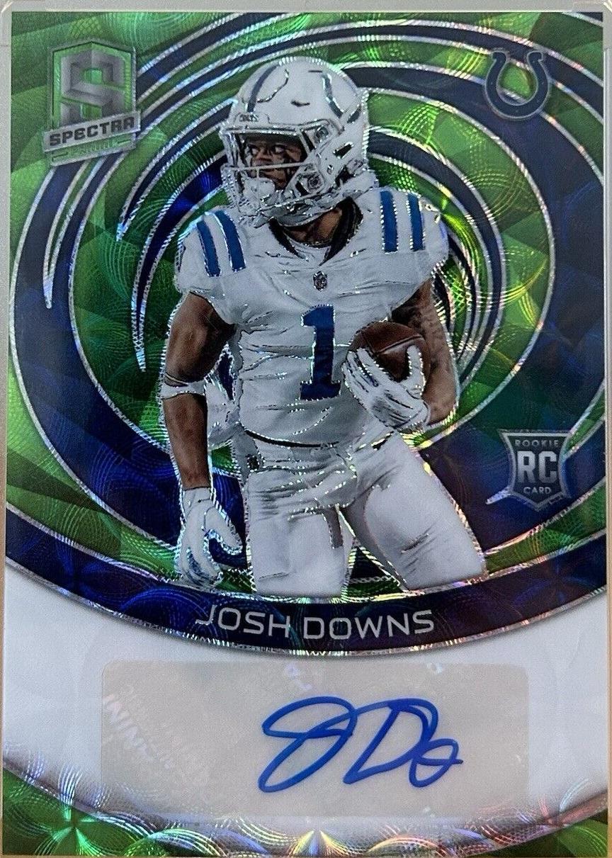 2023 Panini Spectra - Rookie Autographs Josh Downs #RAU-JDO Neon Green ...