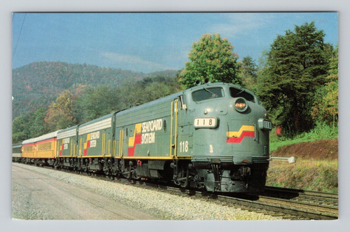 Postcard Passenger Train F Unit No 118 Brooks West Virginia WV Track ...