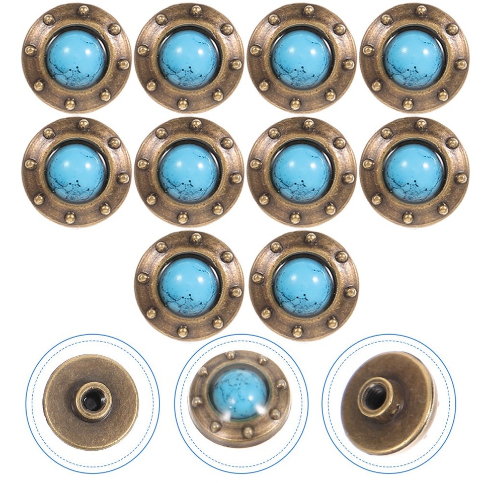 10 Pcs Antique Snaps Button Decorative Buttons Embellishments for ...