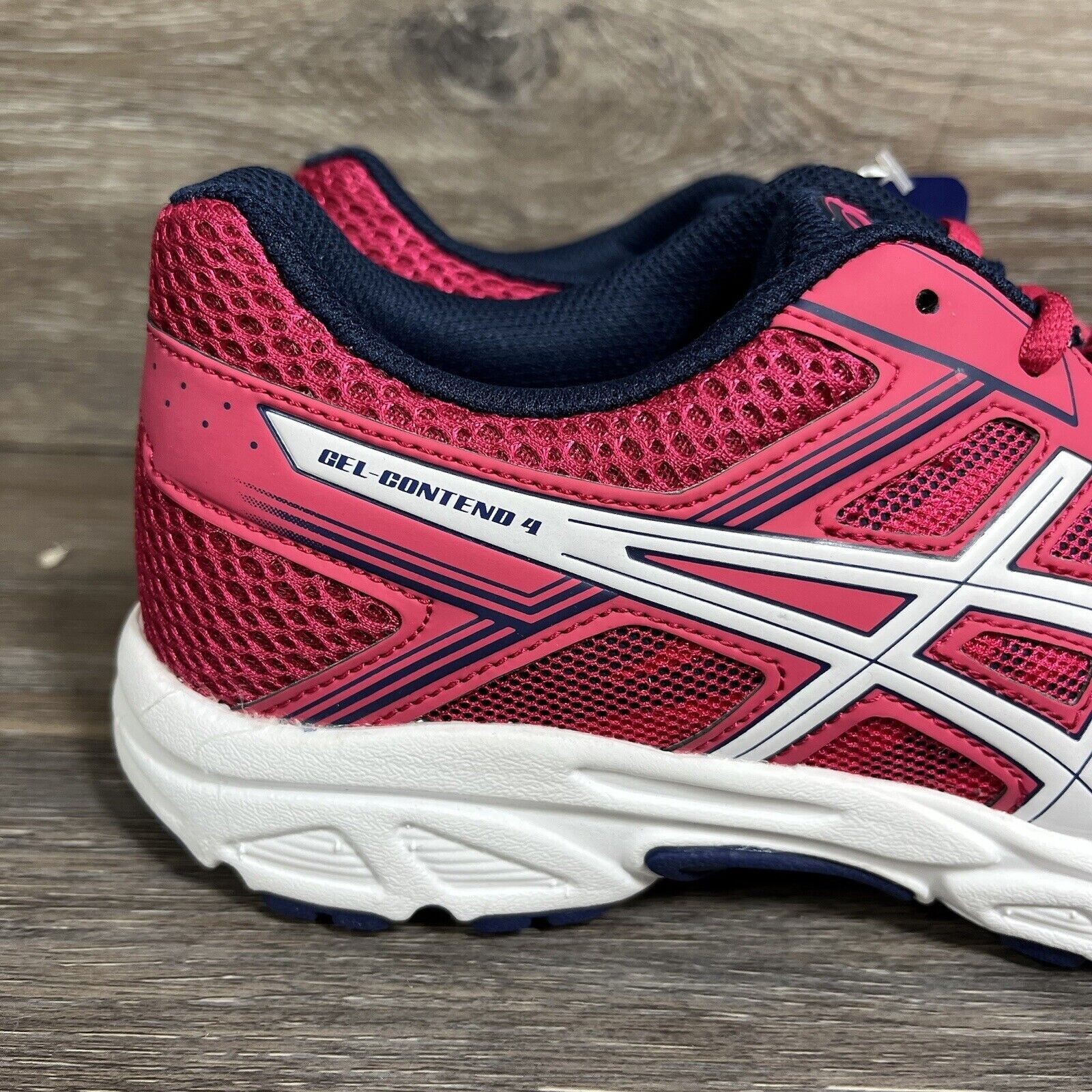 ASICS Girl Shoes Pink White Gel-Contend 4 Lace Up Lightweight Running ...
