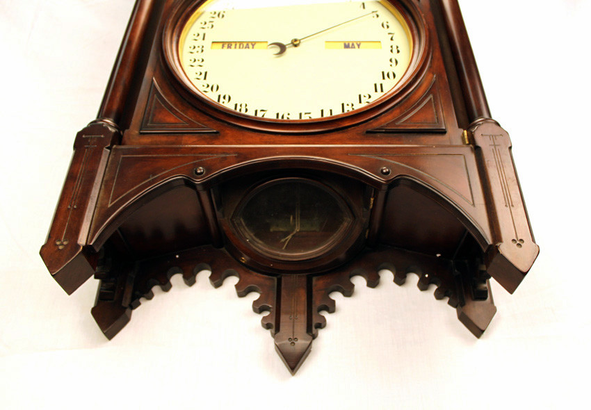 50"H Seth Thomas Double Dial Office Perpetual Calendar No 5 Regulator ...