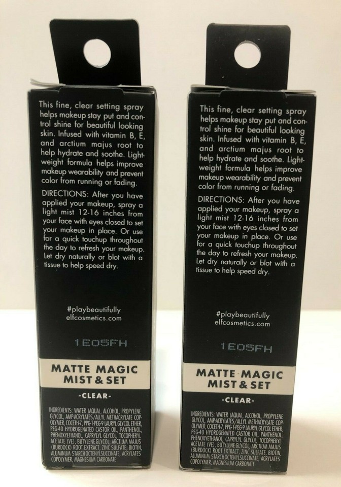 e.l.f. Matte Magic Mist & Set - Clear - 2.02 oz / 60 mL (Lot of 2) | eBay