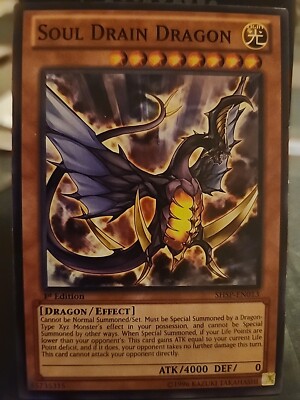 Soul Drain Dragon - 1st Edition - Yugioh Light Monster - Vintage | eBay