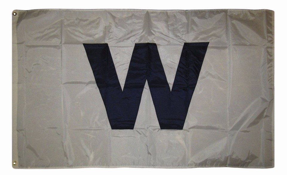 3x5 Embroidered Chicago Win WINS baseball " W " 210D Nylon Flag 3'x5 ...