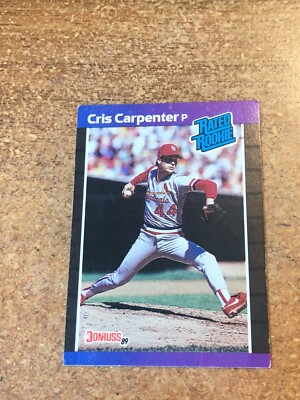 1989 Donruss Baseball # 39 Rated Rookie Cris Carpenter RC | eBay