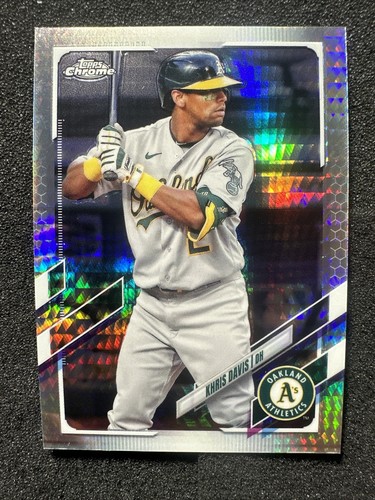 2021 Topps Chrome Prism Refractor KHRIS DAVIS #216 Oakland Athletics | eBay