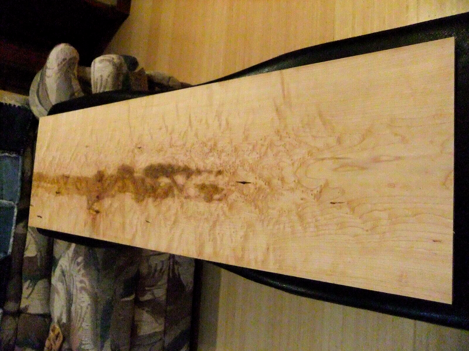 Wide Highly Figured Curly Birdseye Maple Board Wood Lumber 11+"X38 ...