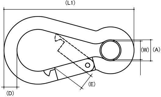 Pack of 2 Stainless 5mm x 50mm Spring Hook with Eye A4-70 G316 Marine ...