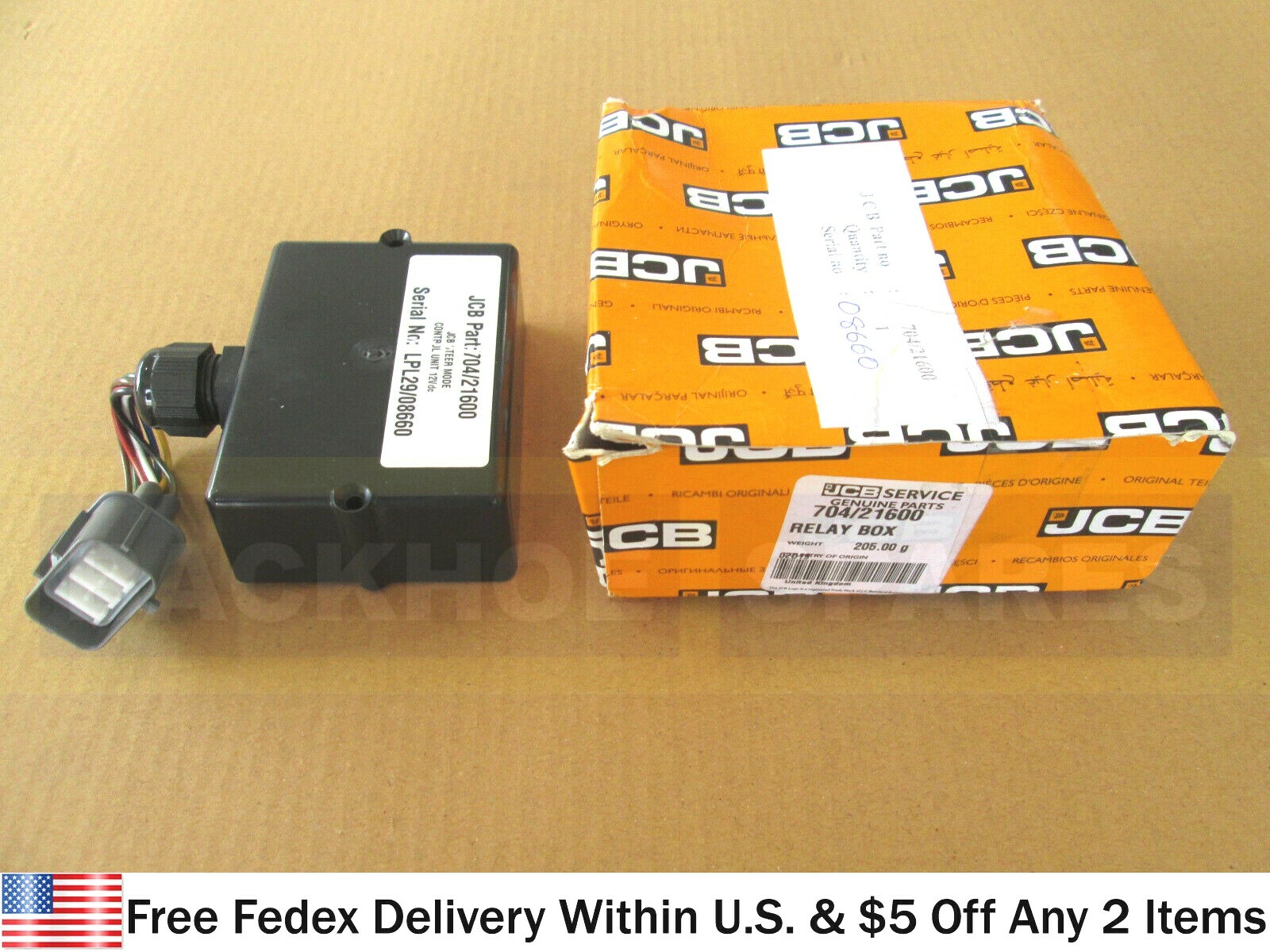 JCB TELEHANDLER - GENUINE JCB RELAY BOX P.C.B STEER MODE (PART NO. 704/ ...