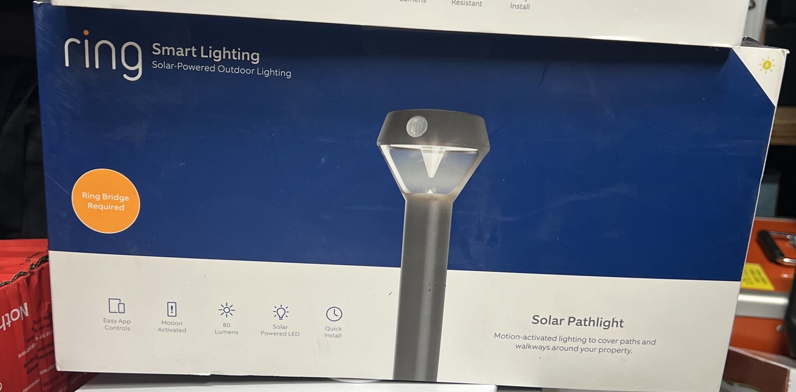 NEW Ring - Solar Powered Smart Lighting Pathlight Black OPEN BOX ...