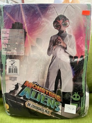 Monsters Vs. Aliens Dr. Cockroach, PH.D. Child Costume Size Small 4-6 ...
