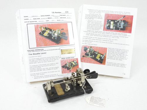 Vibroplex Double Lever Vintage 1919 Telegraph Key (SN 69542, clover ...