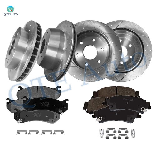 12 F 294.9-R 325 Drilled Brake Rotors-Brake Pad For 2000 Chevy Tahoe R ...