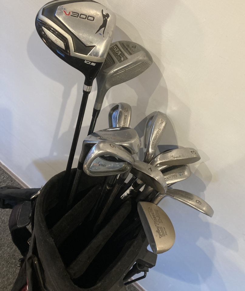 QUALITY SLAZENGER, Dunlop etc GOLF SET, DONNAY STAND GOLF BAG PUTTER ...