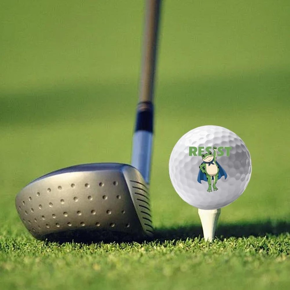 1/3/6PCS RESIST Frog Expression Pattern Golf Ball, Unique Pattern Frog ...