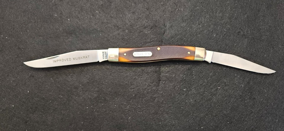 VINTAGE 1970s SCHRADE 770T THE OLD-TIMER IMPROVED MUSKRAT MADE IN USA ...