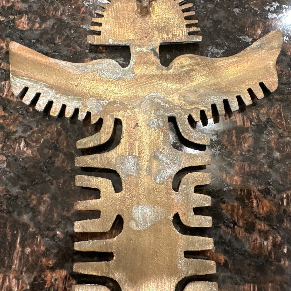 Vintage Brass Inca Tumi Ceremonial Knife Aztec Mayan Cultural Decor Art ...