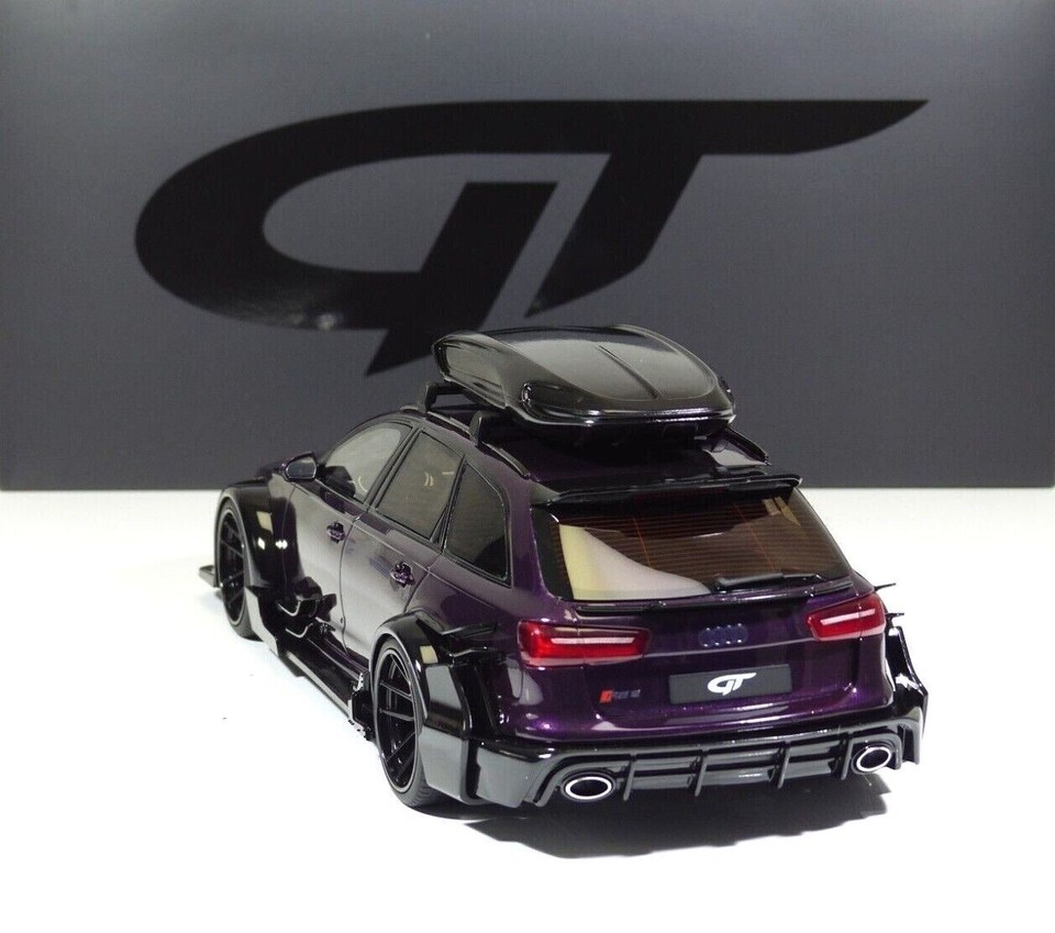 Audi RS6 Avant (C7) Body Kit 2018 + Roof Box Purple / Black 1:18 GT864 ...