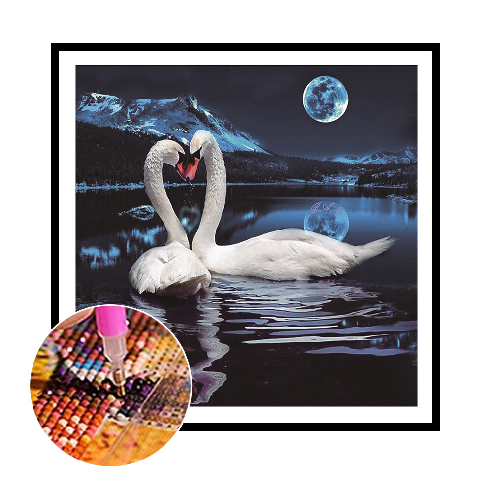 Swan DIY Diamond Painting Embroidery Rhinestones Cross Stitch Mosaic ...