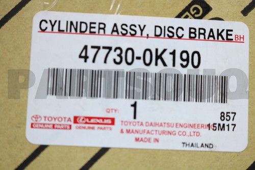 477300K190 Genuine Toyota CYLINDER ASSY, FRONT DISC BRAKE, RH 47730 ...