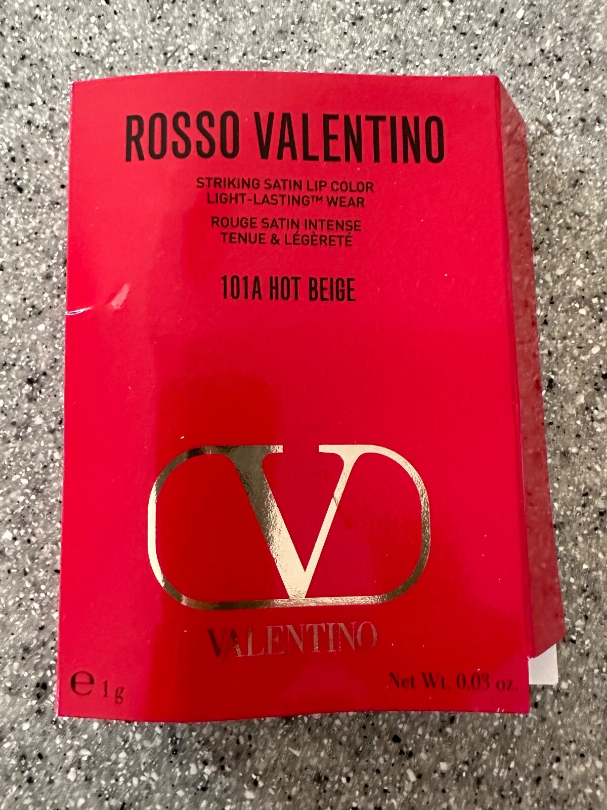 Valentino Rosso Satin Lip Color Lipstick 101A Hot Beige 1g/0.03oz Mini ...