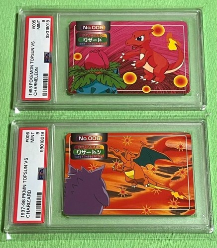 PSA 9 Pokemon Japonais Topsun CHARIZARD CHARMELEON Set Of 2 | eBay