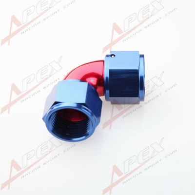 AN-10 AN10 To AN10 10AN 90 Degree Female To Female Full Flow Adapter ...