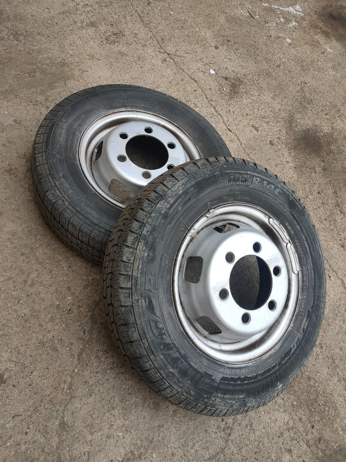 FORD TRANSIT MK3 MINIBUS TWIN WHEEL RIMS FRONT OR REAR VAN CHASSIS CAB ...