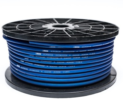 5 METRES CCA 8 GAUGE BLUE POWER CABLE COPPER CLAD ALUMINIUM 8 AWG INC ...