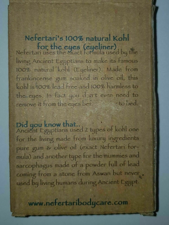 NEFERTARI 100% Natural KOHL Egyptian Black Powder Eyeliner Kajal ...
