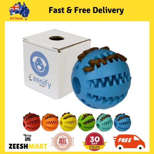 Zenify Puppy Toys Dog Toy Food Treat Interactive Puzzle Ball for Tooth ...