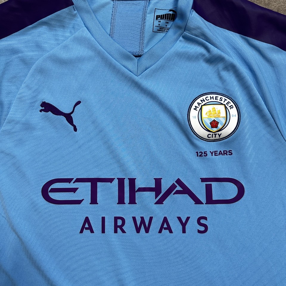 Original Manchester City Football Shirt Mens Medium Puma 2019/20 Home L ...