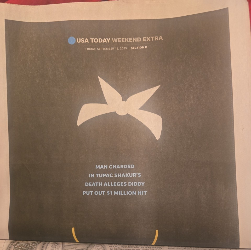 USA TODAY SEPTEMBER 12-14TH, 2025 CHARLIE KIRK ASSASSINATION TUPAC ...