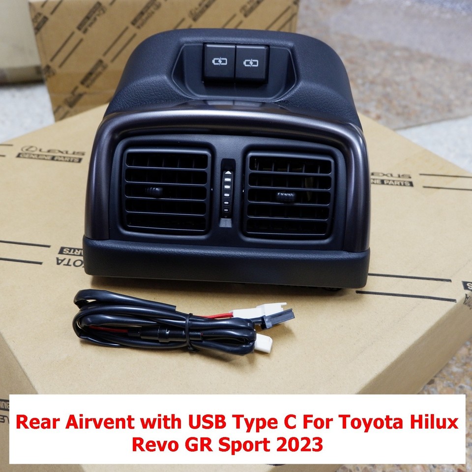 Rear Air vent With Dual USB TypeC Y-Socket For Hilux Revo GR Sport 2023 ...