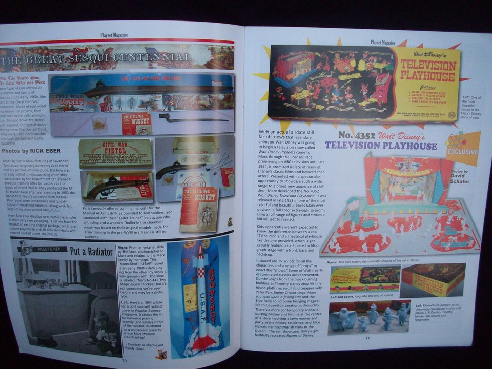 Playset Magazine #62 Remco whirlybird, Marx Disney TV playset+Fort ...
