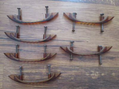 6 Vintage Art Deco 1920's Amber Bakelite Drawer Pulls 4 for Drawer/2 ...