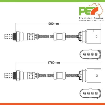 2x OEM Pre-Cat & Post-Cat Oxygen Sensors For Audi A6 All Road 2.7L Twin ...